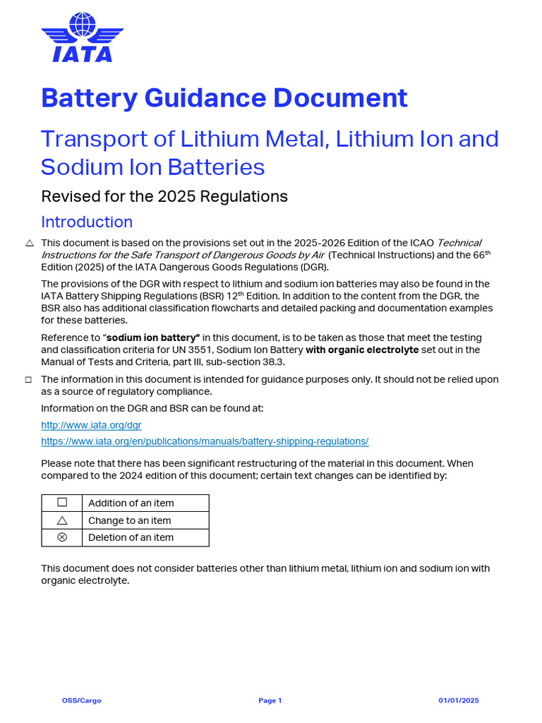 2025 Lithium Battery Transport Guidelines | PDF | Lithium Ion Battery ...