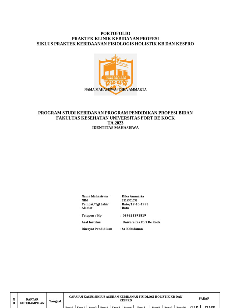 (Siklus 5) Portofolio Dika | PDF