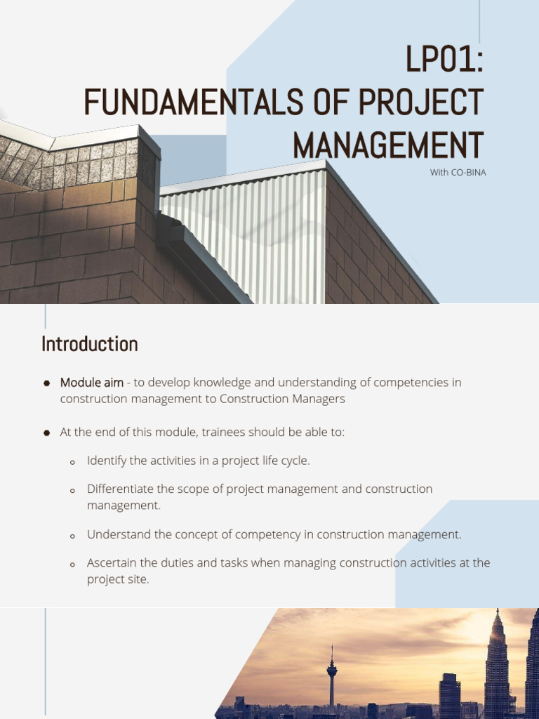 LP01 Fundamentals of Construction Management | PDF | Project Management | Communication