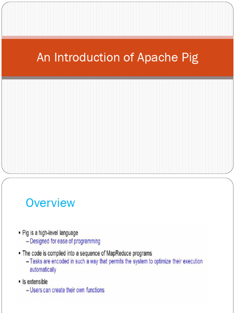 An Introduction of Apache Pig | PDF