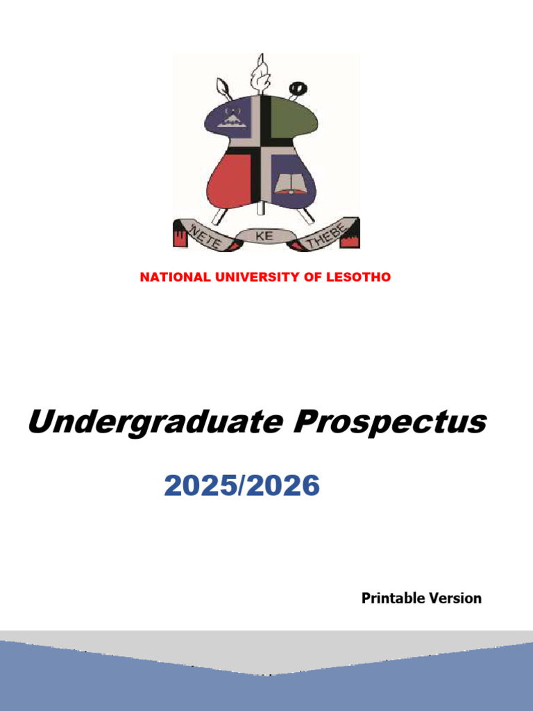 NUL Undergraduate Prospectus 2025/26 | PDF | Bachelor's Degree ...