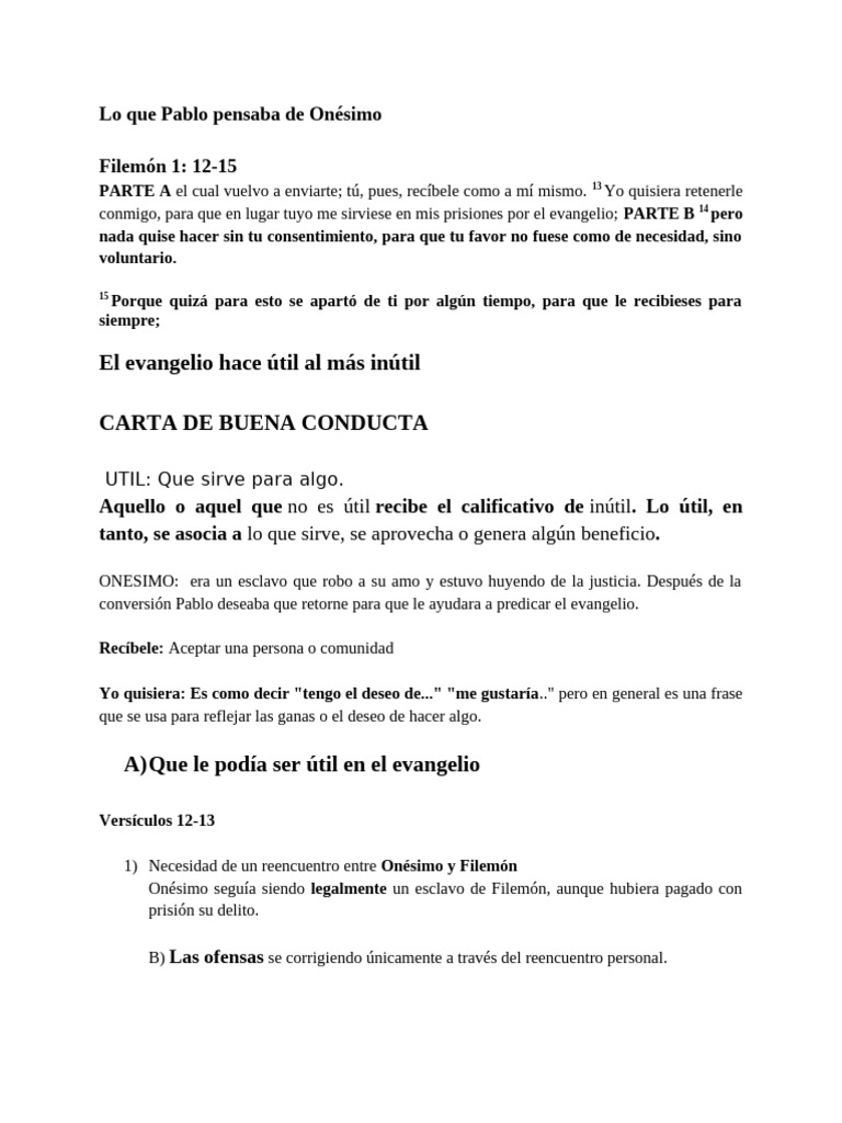 Clase 2 14 - 101 - 2024 | PDF | Epístola a Filemón | Pablo el apóstol