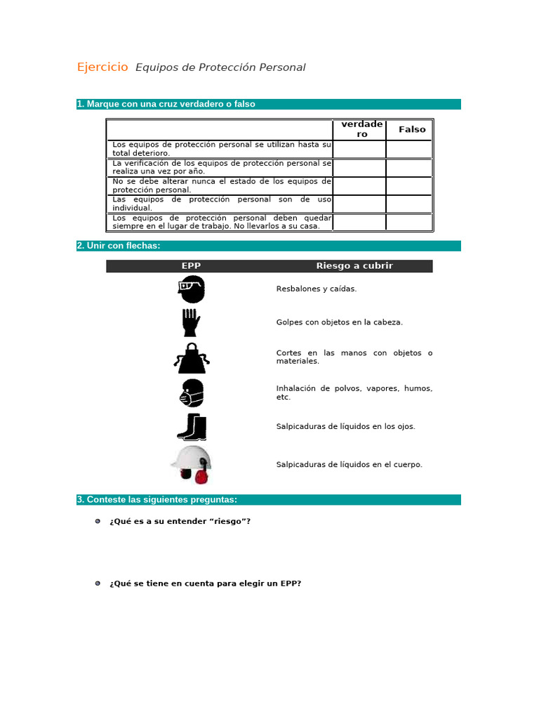 Evaluacion EPP | PDF