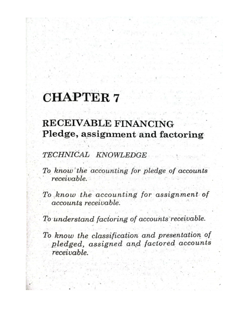 Chap 7 - Receivable Financing | PDF