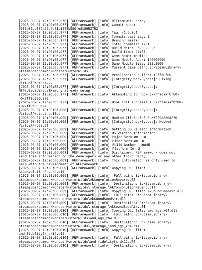 Re2 Framework Log | PDF | Software Engineering | Microsoft Windows