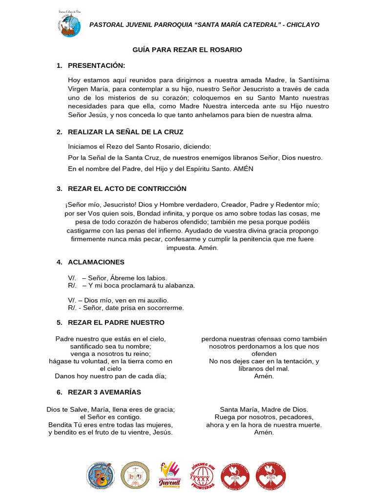 Guía para Rezar El Rosario | PDF | María, madre de Jesús | orador del Señor