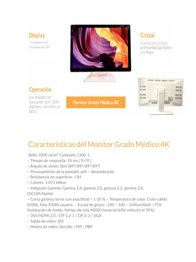 Monitor 19" 1000 cd/m² y 1300:1 | PDF