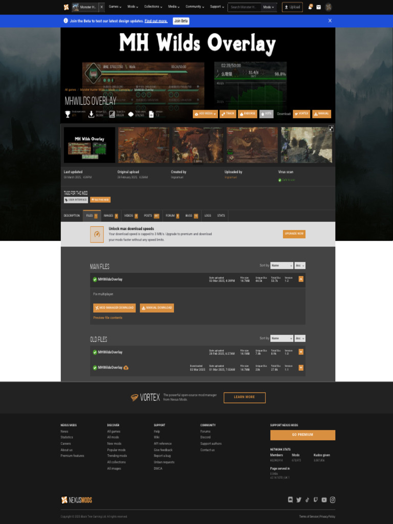 MHWilds Overlay at Monster Hunter Wilds Nexus - Mods and Community | PDF | Computing | Software