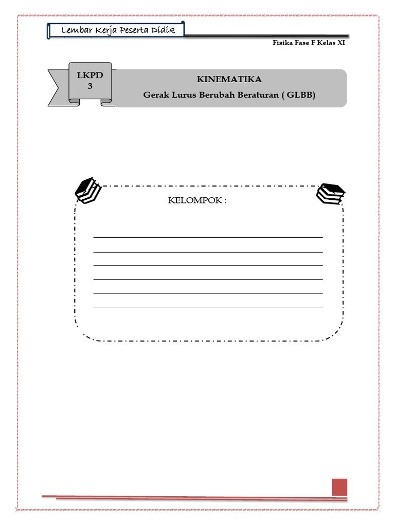 Lkpd Kinematika Glbb Kelas Xi Pdf