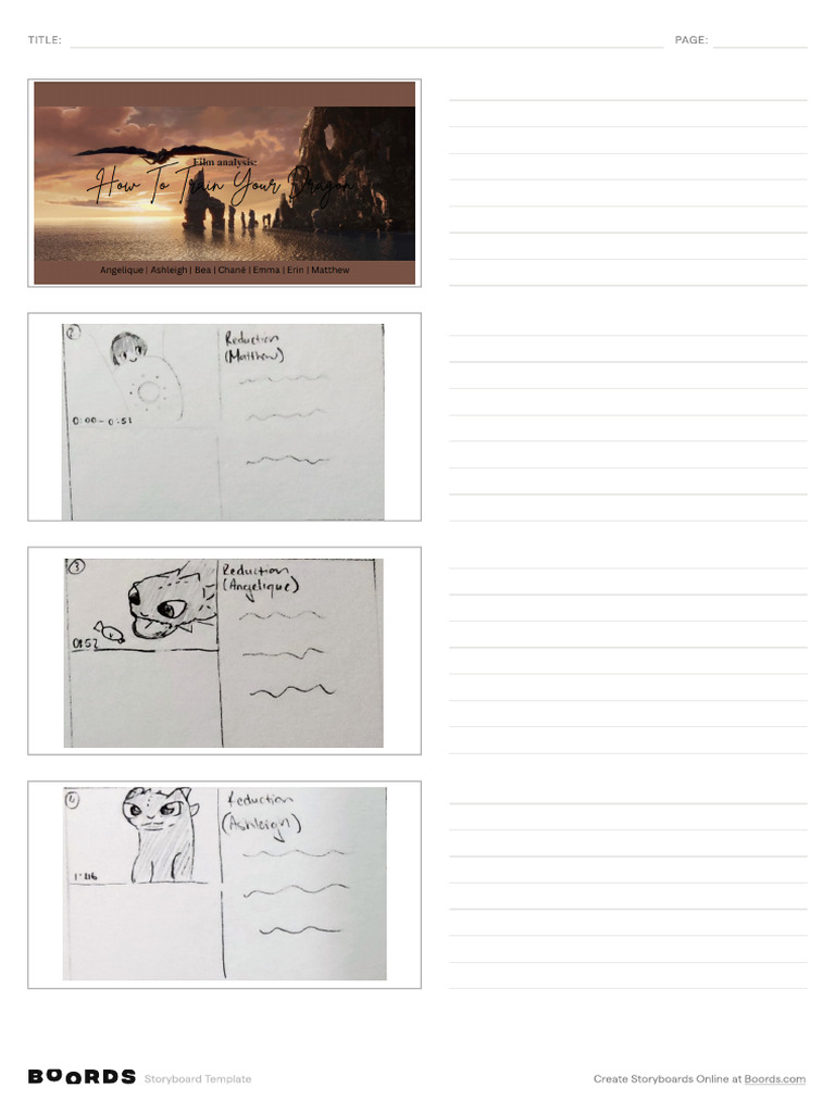 How to Train Your Dragon Storyboard | PDF