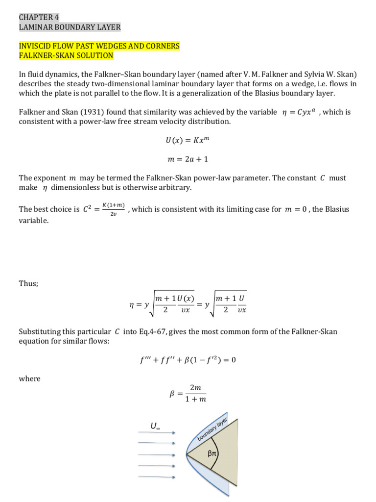 Falkner Skan Equation | PDF | Boundary Layer | Fluid Dynamics