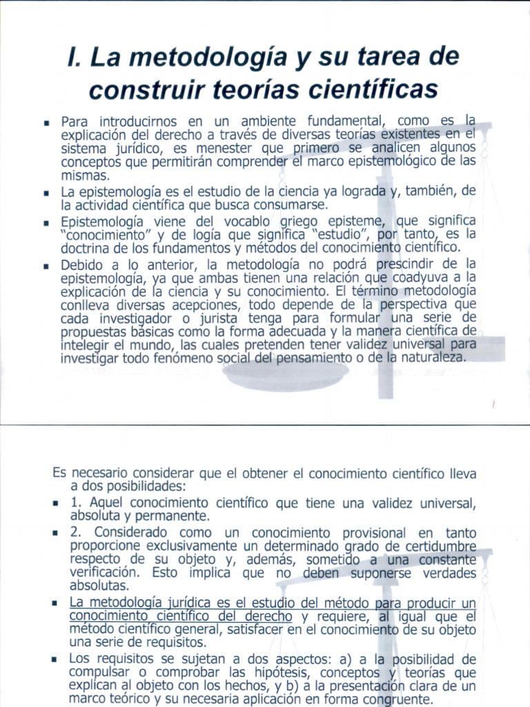 La Metodología y Su Tarea de Construir Teorías Cientificas | PDF