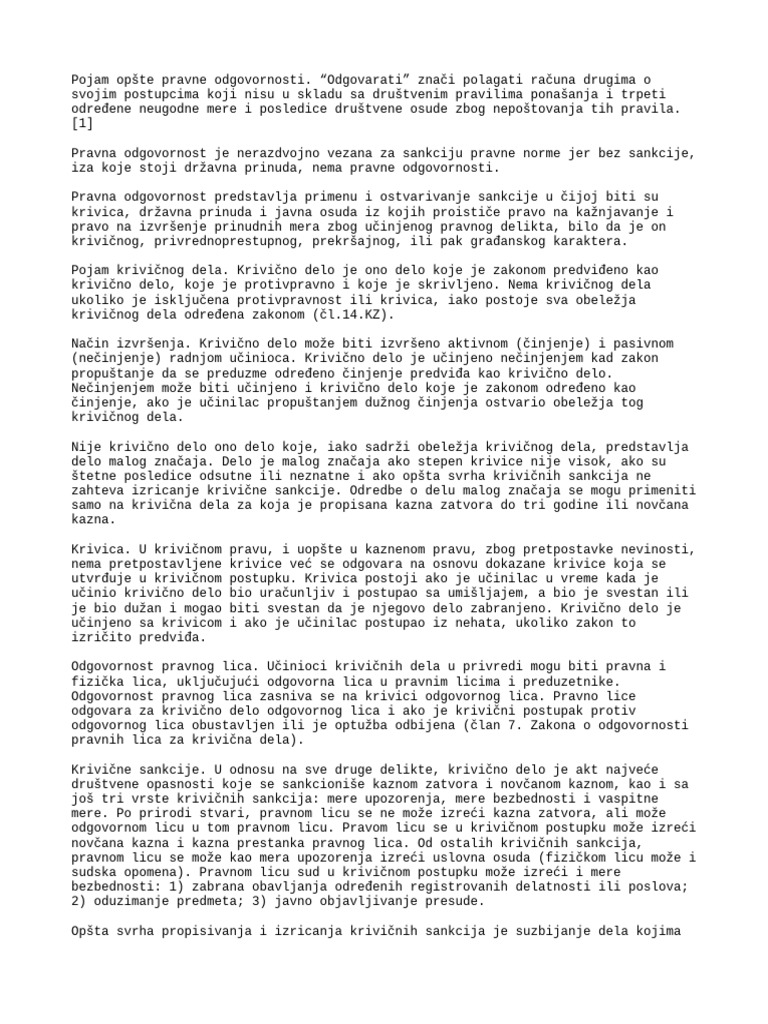 Privreda i krivicna odgovornost | PDF