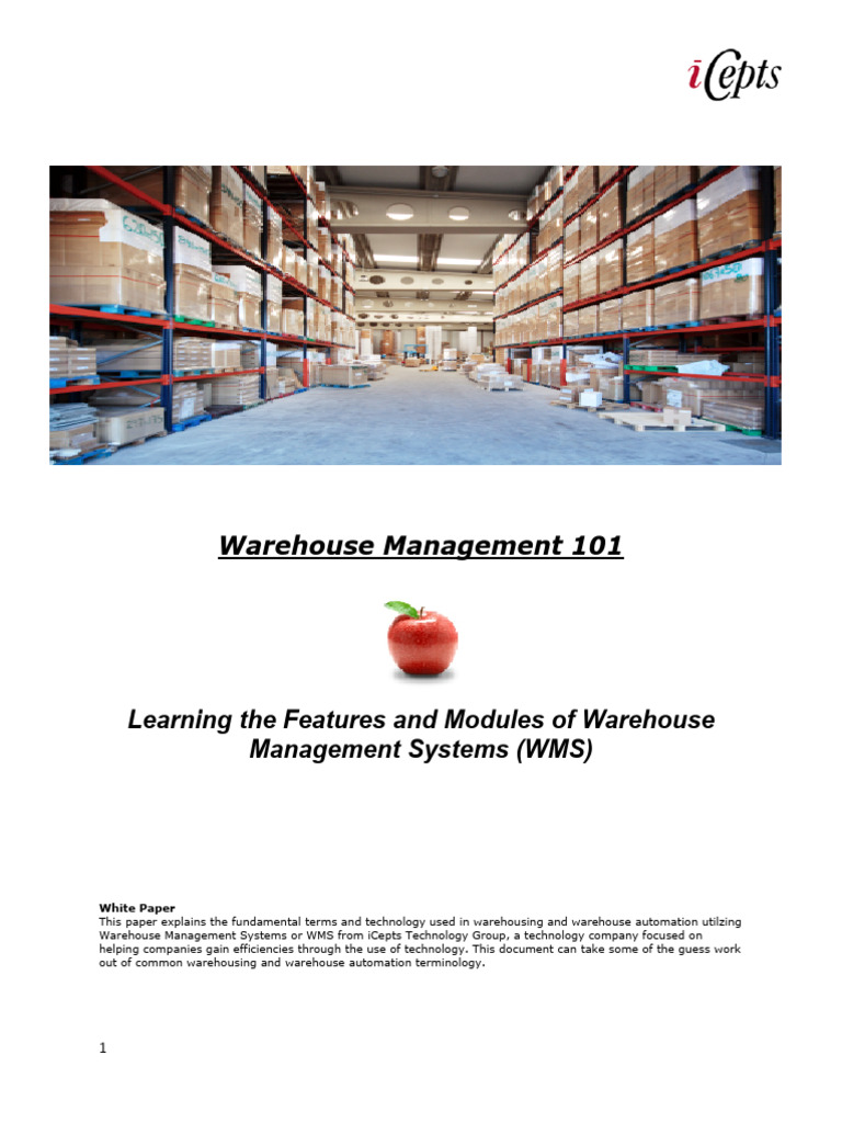 Warehousing 101 Learning the Features and Modules of WMS Systems1 | PDF ...