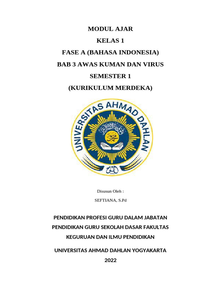 Modul Ajar Indonesia Sintaks | PDF