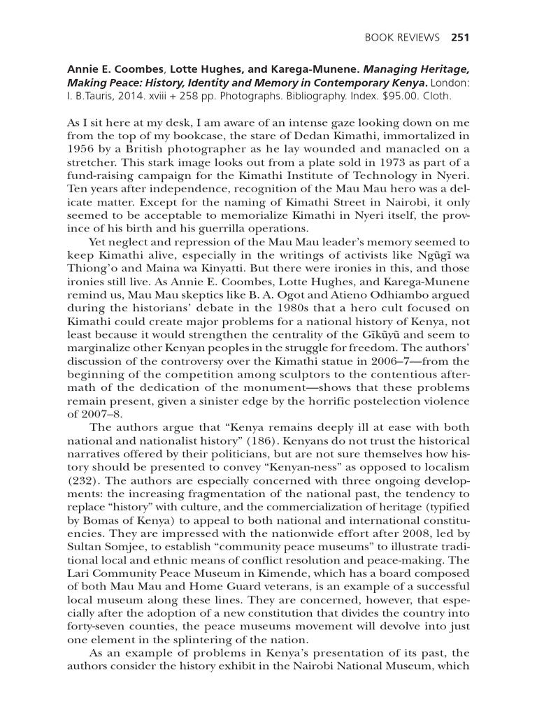 Managing Heritage, Making Peac | PDF