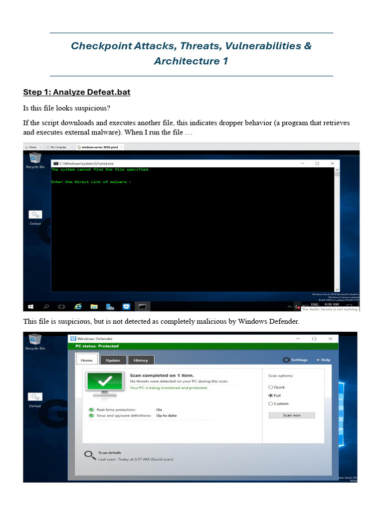 Checkpoint Attacks, Threats, Vulnerabilities & Architecture 1 | PDF