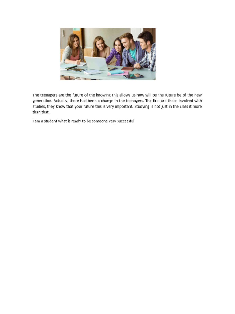 Teenagers: Shaping the Future Through Education | PDF