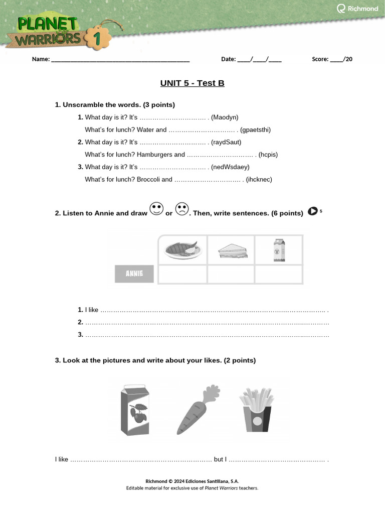 PW1 TRM Test U5B | PDF