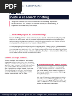 Briefing Note Format Example | PDF