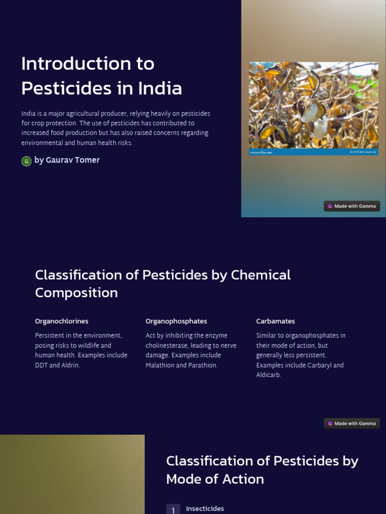 Pesticides in India: Types and Management | PDF | Pesticide | Agriculture