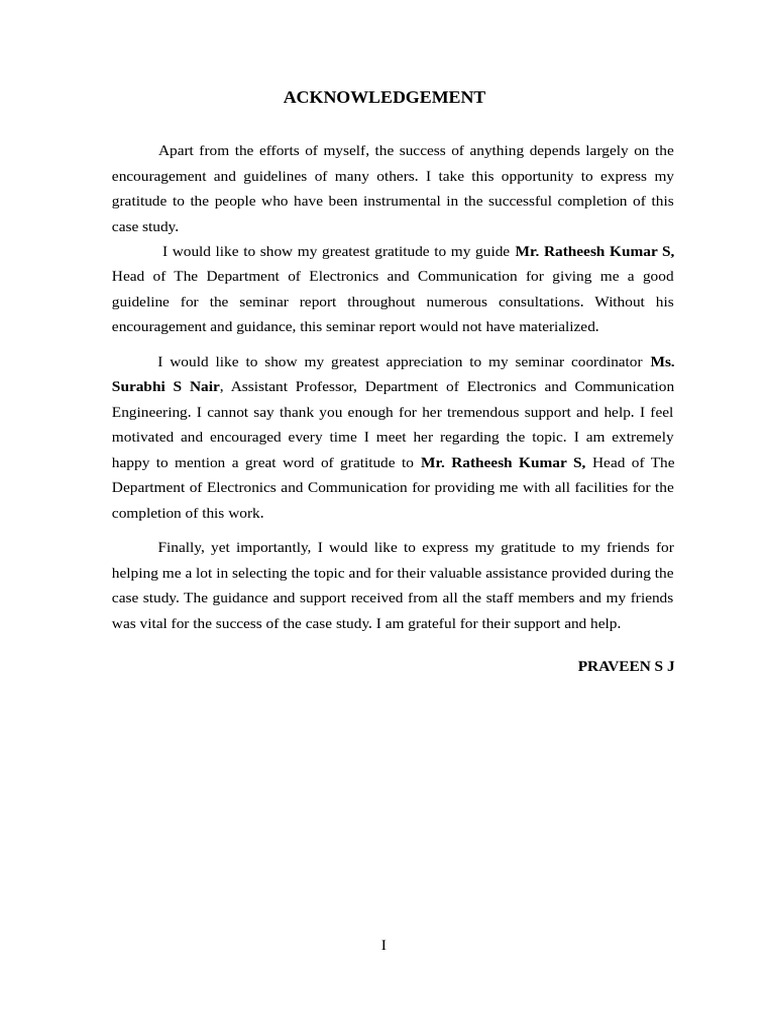 ACKNOWLEDGEMENT Praveen | PDF | Radio | Radio Frequency Identification