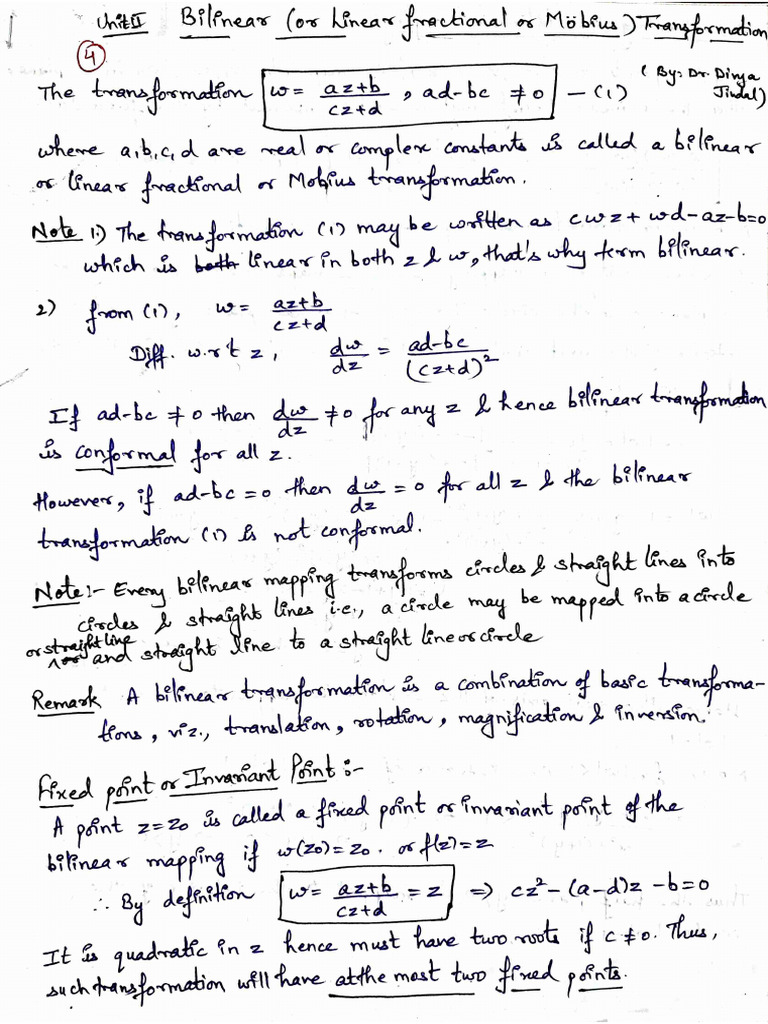 Applied Mathematics - II Unit-II Lecture IV | PDF