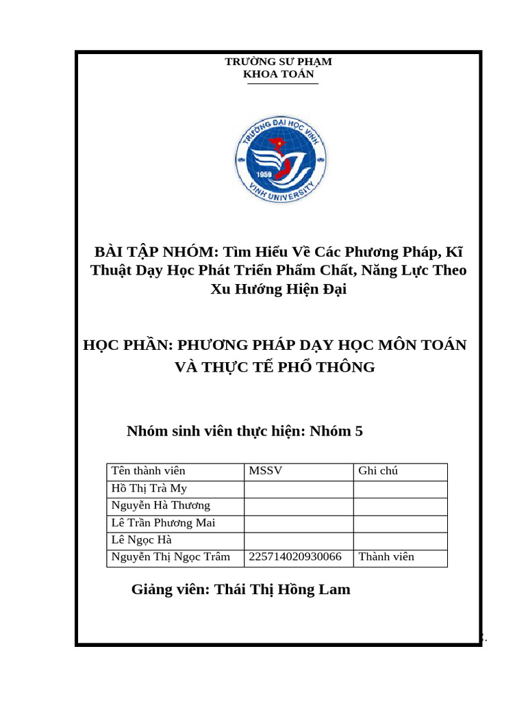 BÀI TẬP NHÓM5 | PDF