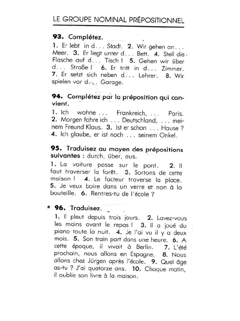 Exos Locatif Directif | PDF