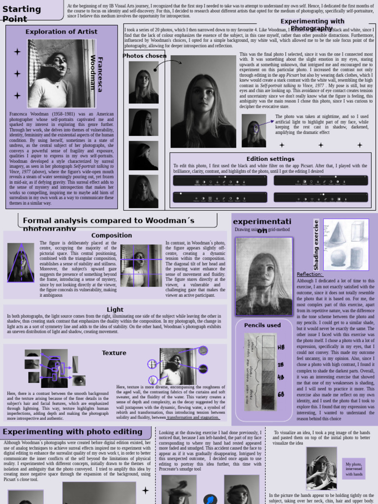Self-Portraiture and Identity Exploration | PDF | Composition (Visual Arts)