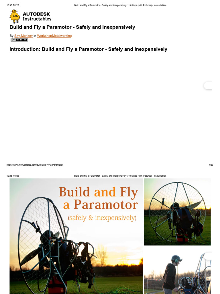 Build and Fly A Paramotor - Safely and Inexpensively - 19 Steps (With Pictures) - Instructables ...