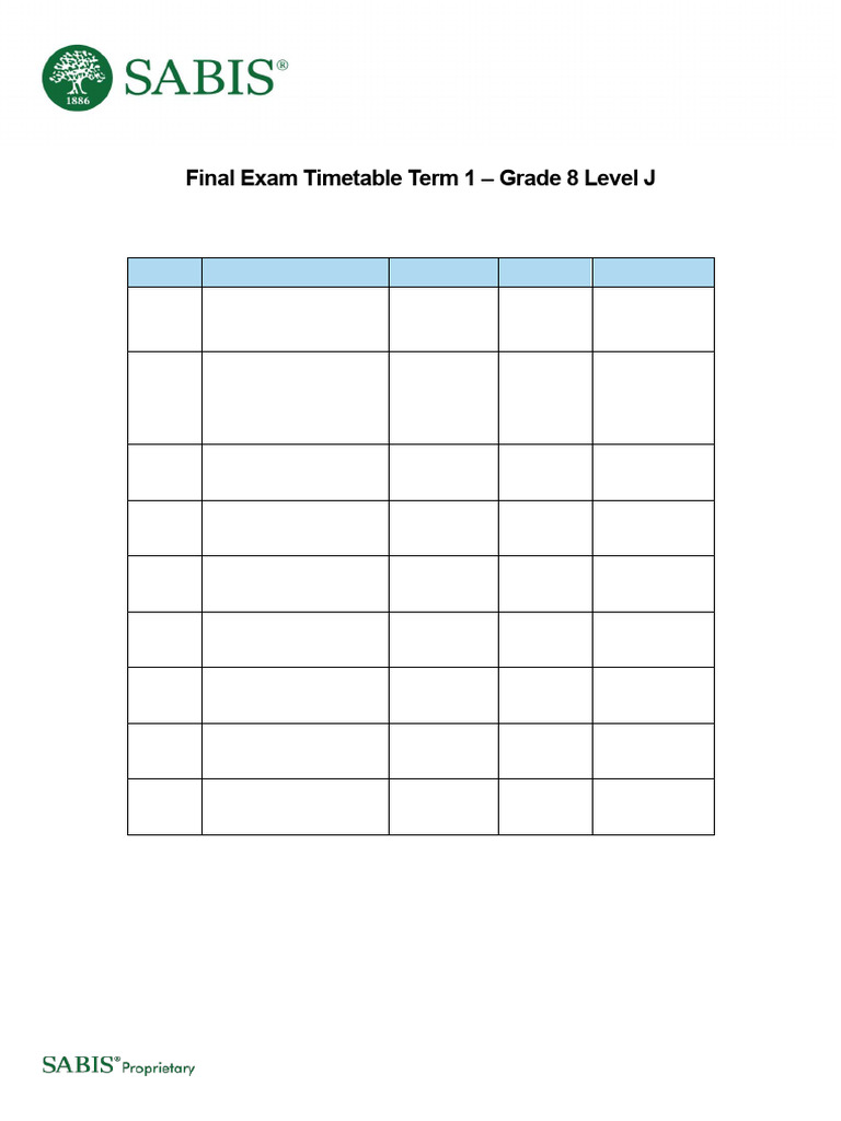 2425 Final Term 1 Grade 8 Level J Exam TT 2 | PDF