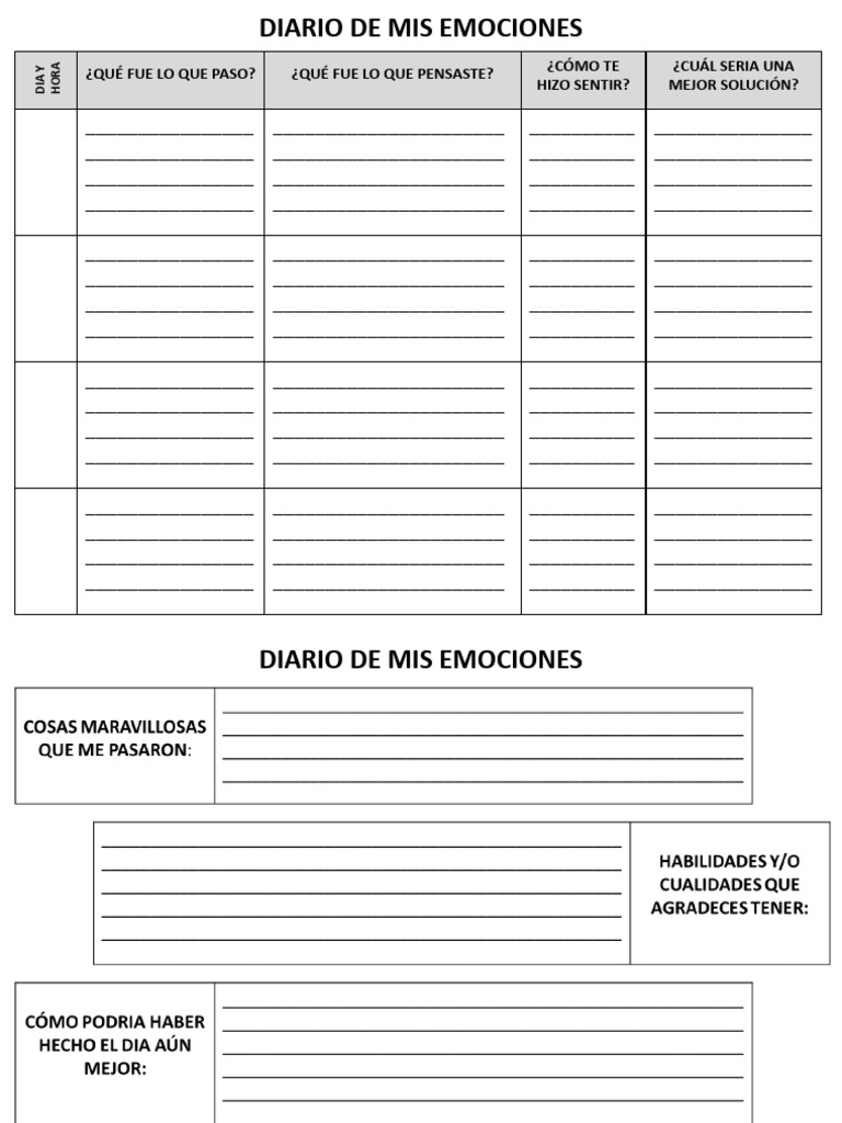Diario de Mis Emociones | PDF