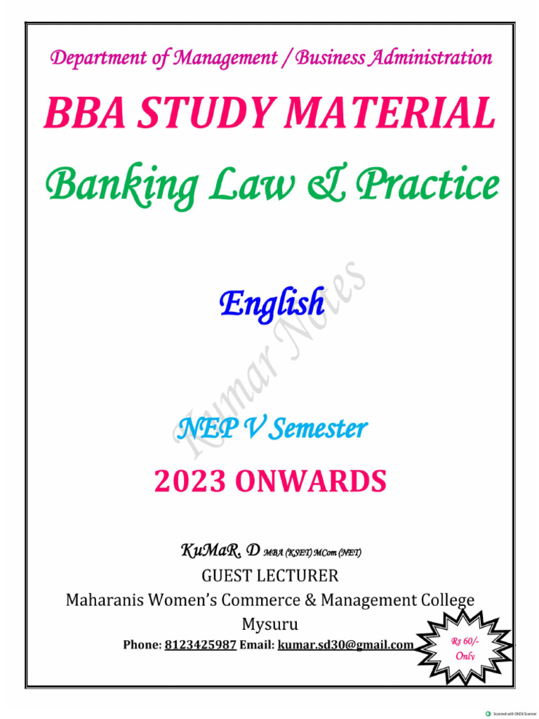 Banking Law & Practice | PDF