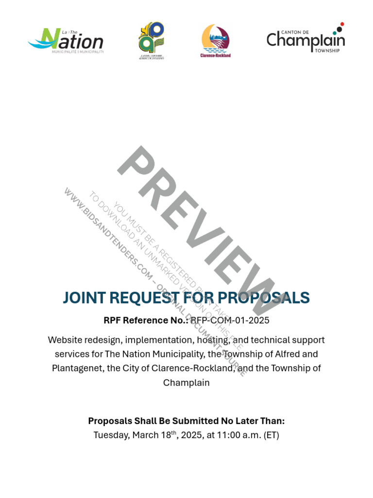 RFP-COM-01-2025-1 | PDF | World Wide Web | Internet & Web