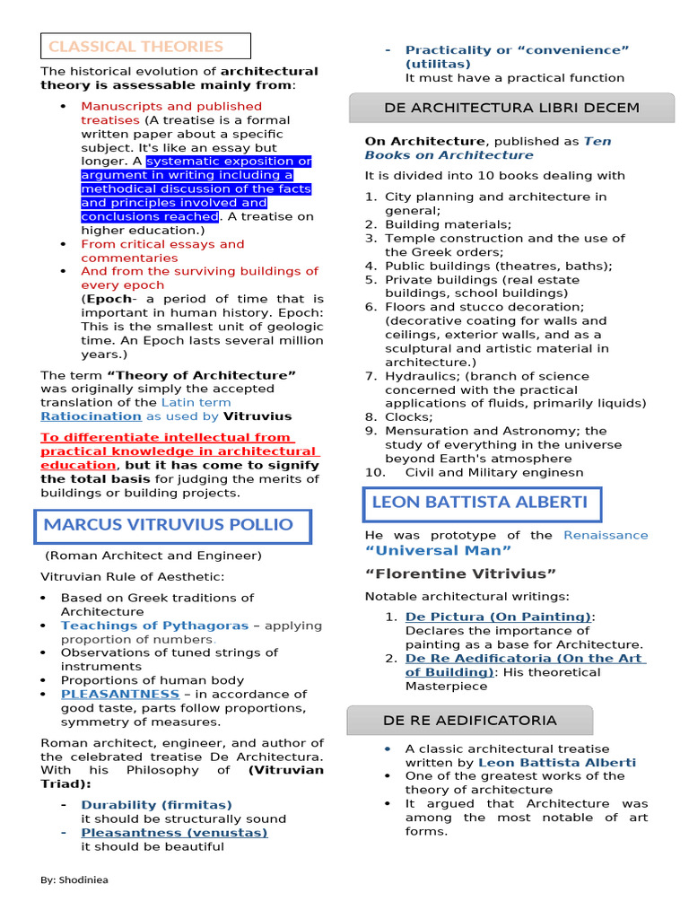 Architectural Theory Overview | PDF | Hue | Color