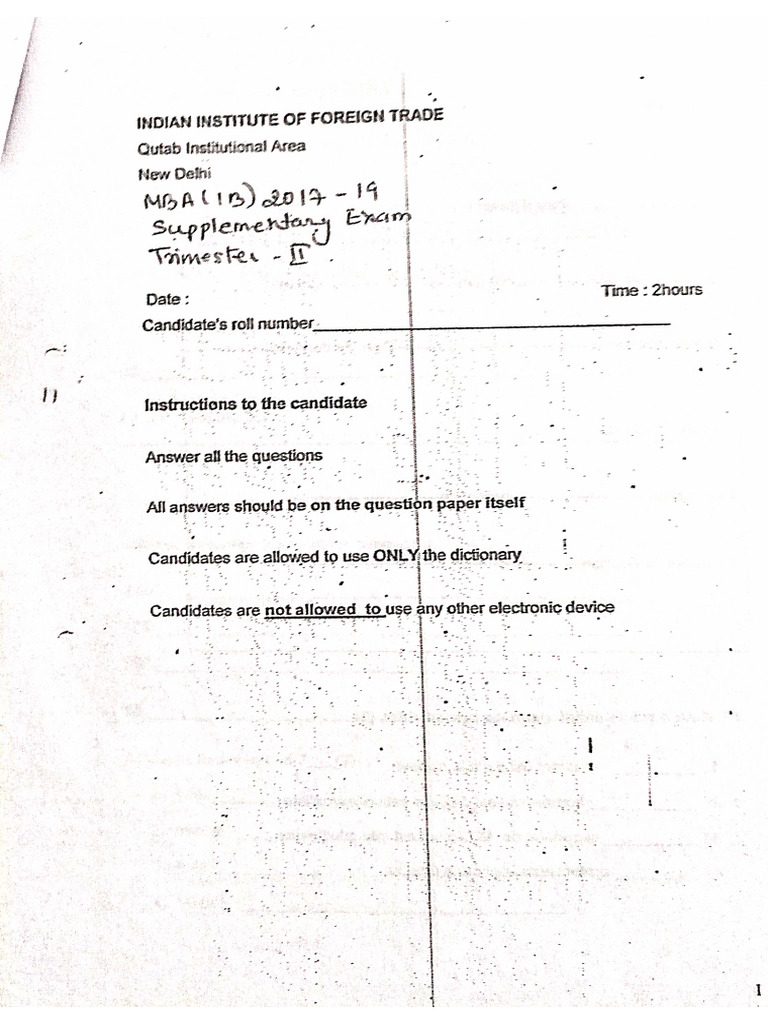 French Reexam Endterm 17-19 | PDF