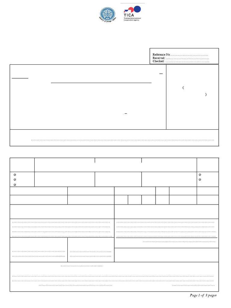 TICA Scholarship Application Form | PDF | Medicine | Clinical Medicine