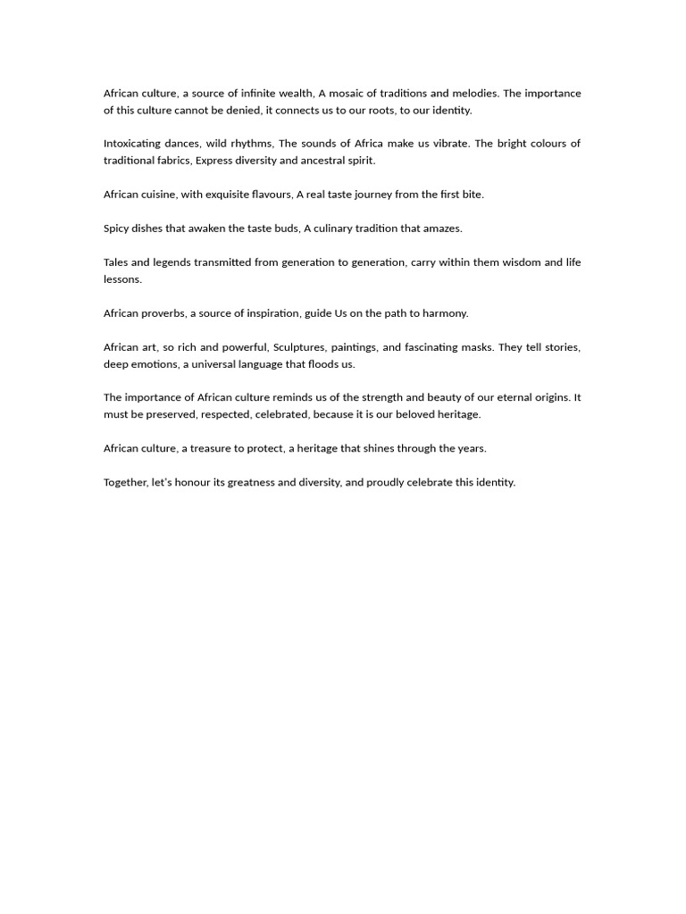 African Culture | PDF