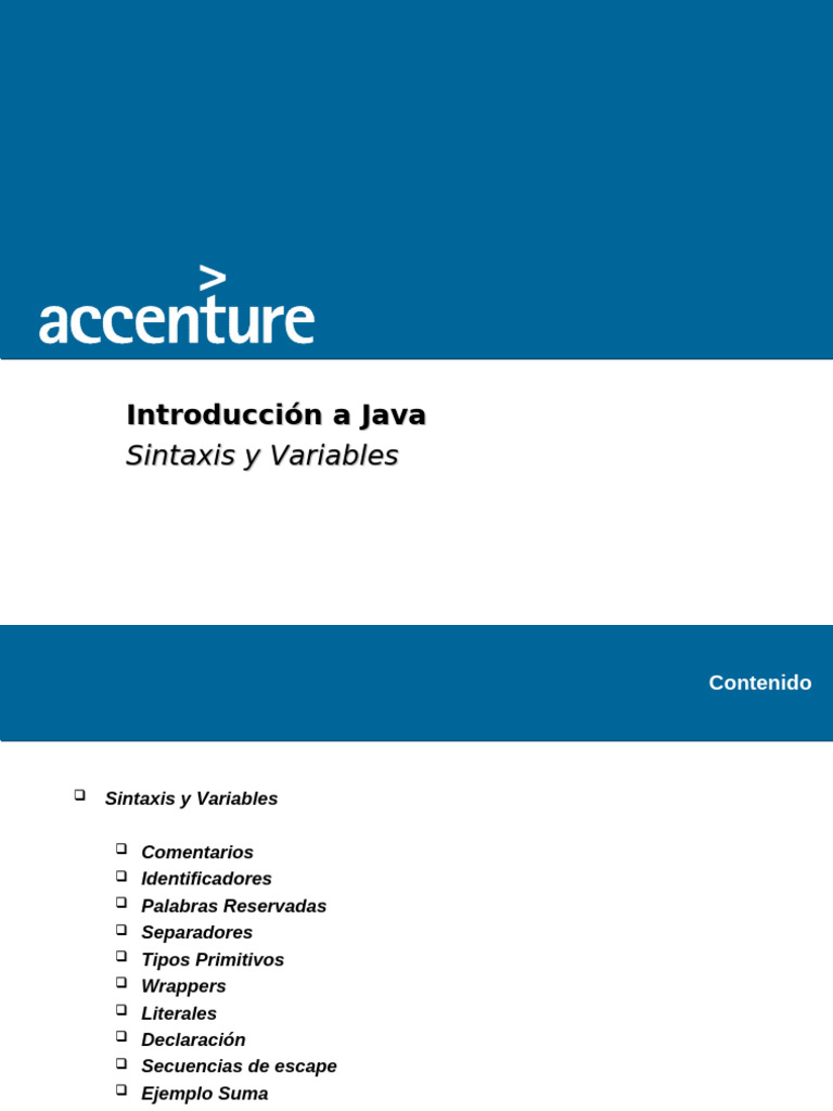 Introducción A Java - 02 - Sintaxis y Variables | PDF | Java (lenguaje de programación) | HTML