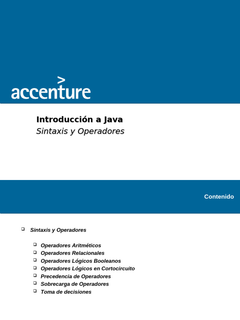 Introducción A Java - 03 - Sintaxis y Operadores | PDF | Entero | Java ...
