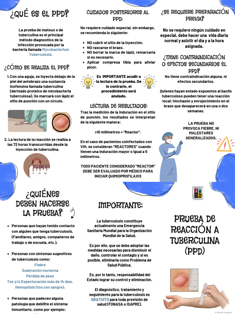 Prueba de Reacción A Tuberculina (PPD) | PDF | Tuberculosis | Mycobacterium