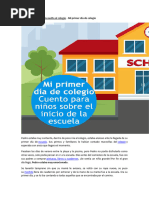 Cuento Mi Primer Dia de Clases | PDF