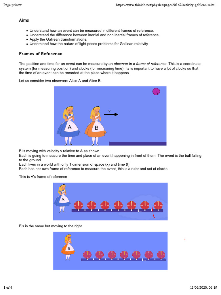 Inthiking Galiliean Relativity | PDF | Acceleration | Newton's Laws Of ...