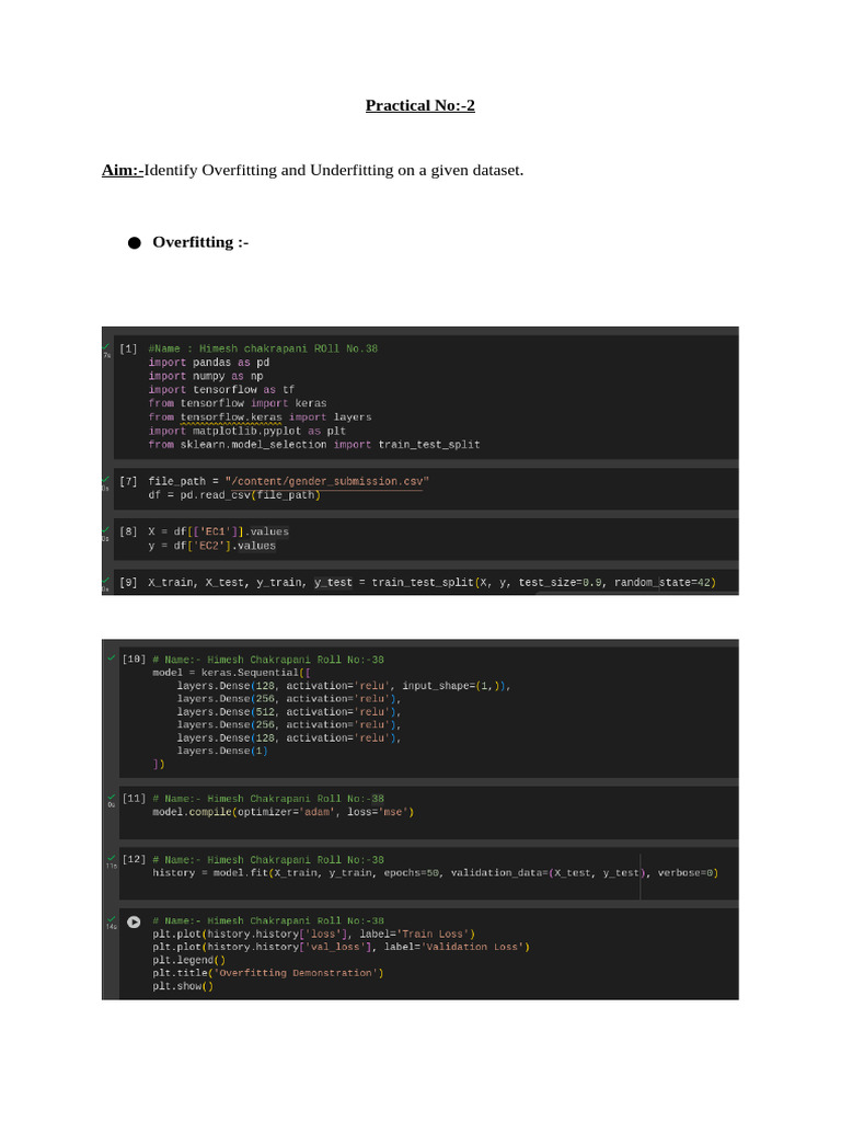 Overfitting vs Underfitting Analysis Guide | PDF