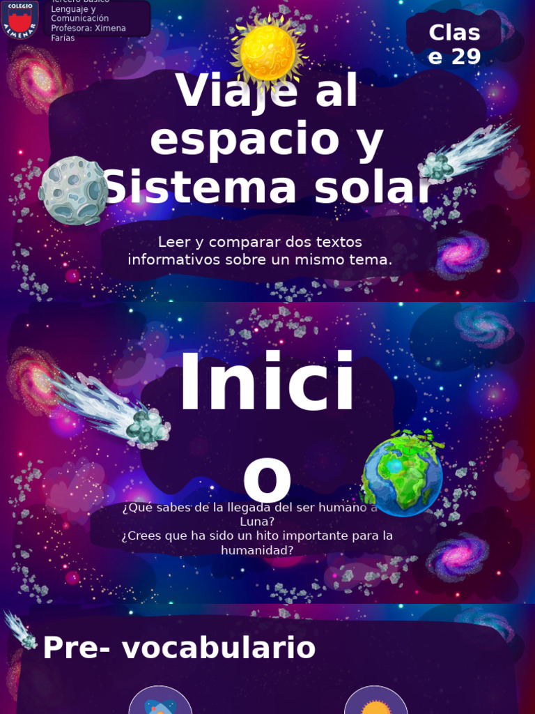 29.- Viaje Al Espacio y Sistema Solar | PDF