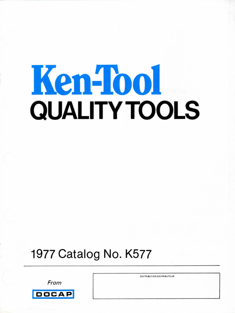 Ken-Tool Tire Tool Catalog 1977 | PDF | Tire | Vehicle Technology