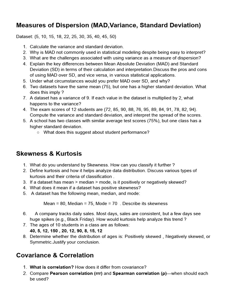 Practice For Probability Theory | PDF | Standard Deviation | Skewness