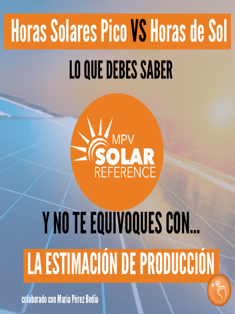 Horas Solares Pico vs Horas de Sol | PDF | Fotovoltaica | Dom