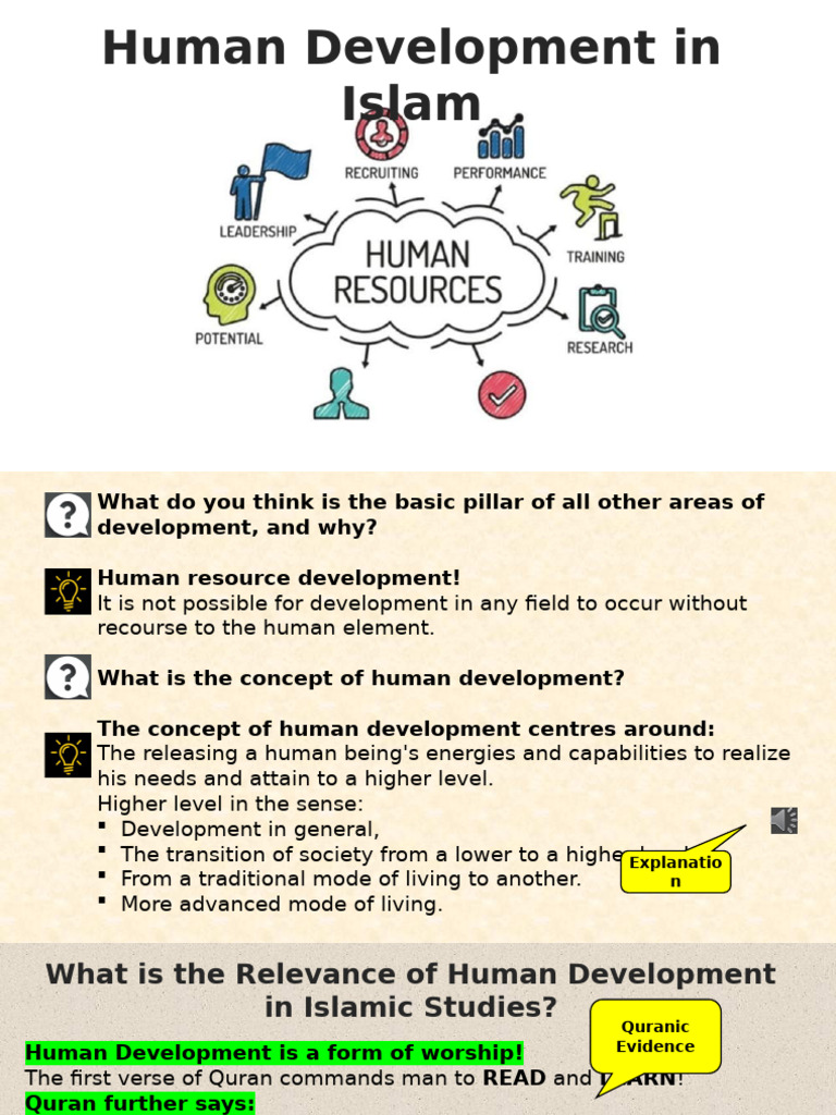 Human Development Principles in Islam | PDF | God In Islam | Quran